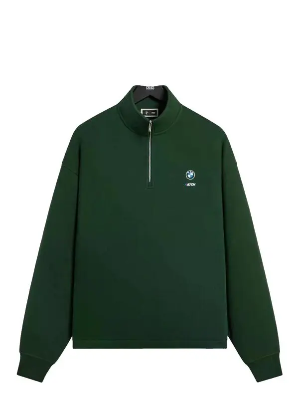 Kith X Bmw Nelson Quarter-zip Sweater - Green