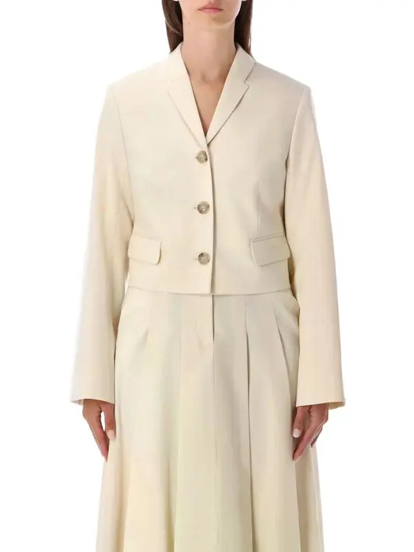 BY MALENE BIRGER Harriet Cropped Single-breasted Blazer - Neutrals
