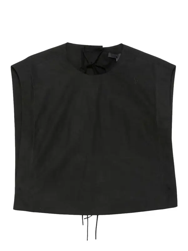 Tibi Cropped Square Top - Black
