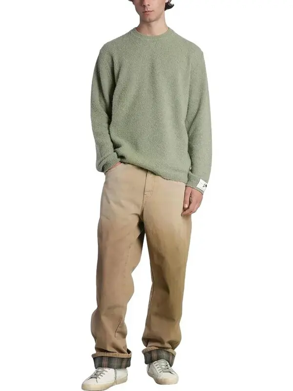 GOLDEN GOOSE Bouclé-knit Crew-neck Jumper - Green