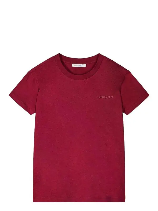 Patrizia Pepe Logo-print Cotton T-shirt - Red