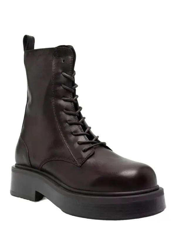 VIC MATIE Xavier Lace-up Platform Ankle Boots - Brown