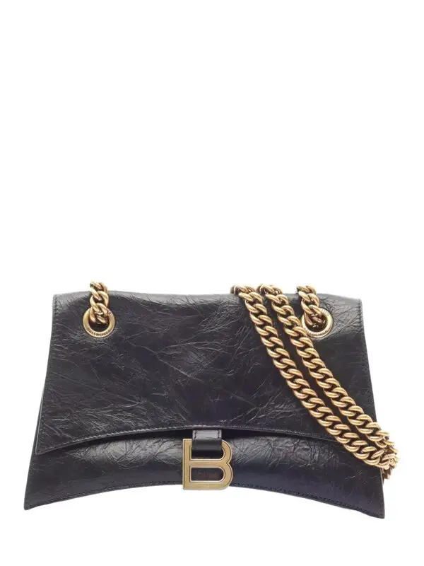 Balenciaga 2010s Crush Chain Shoulder Bag - Black
