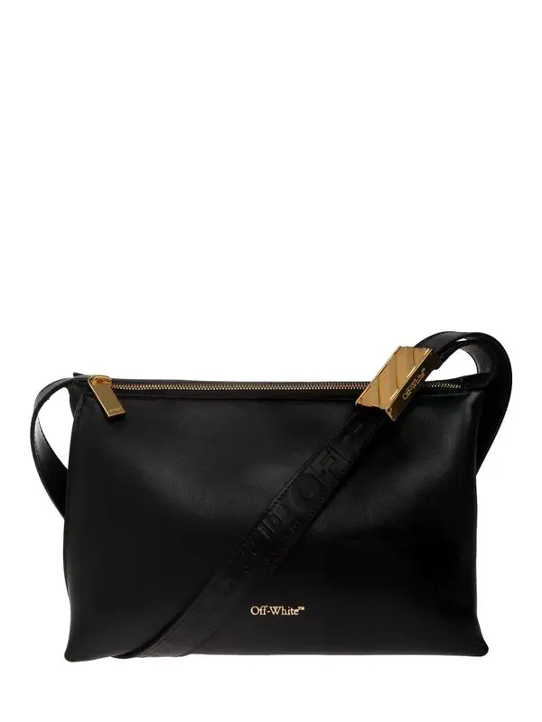 Off-White Leather Shoulder Bag - Black