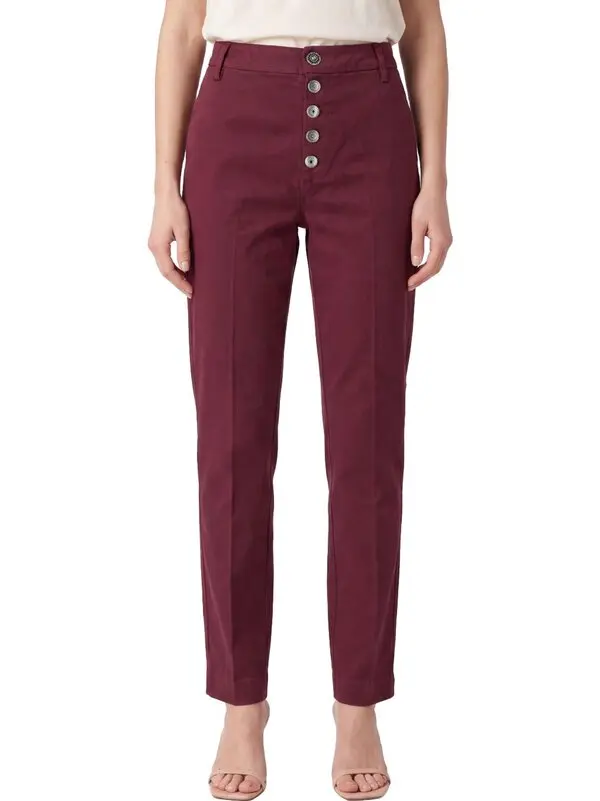 DONDUP Tailored Button Detailed Trousers - Violet