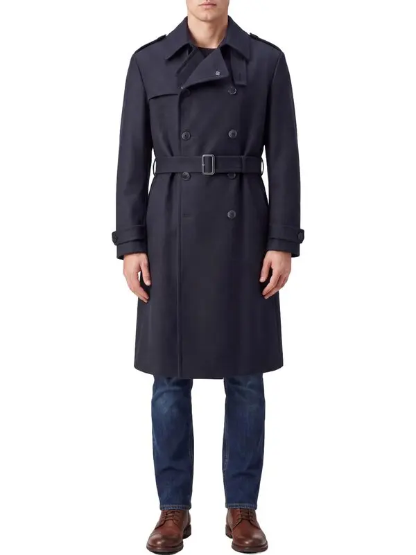 Tagliatore Double-breasted Trench Coat - Blue