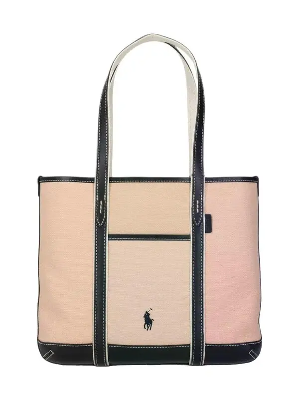 Polo Ralph Lauren Logo Embroidered Tote Bag - Neutrals