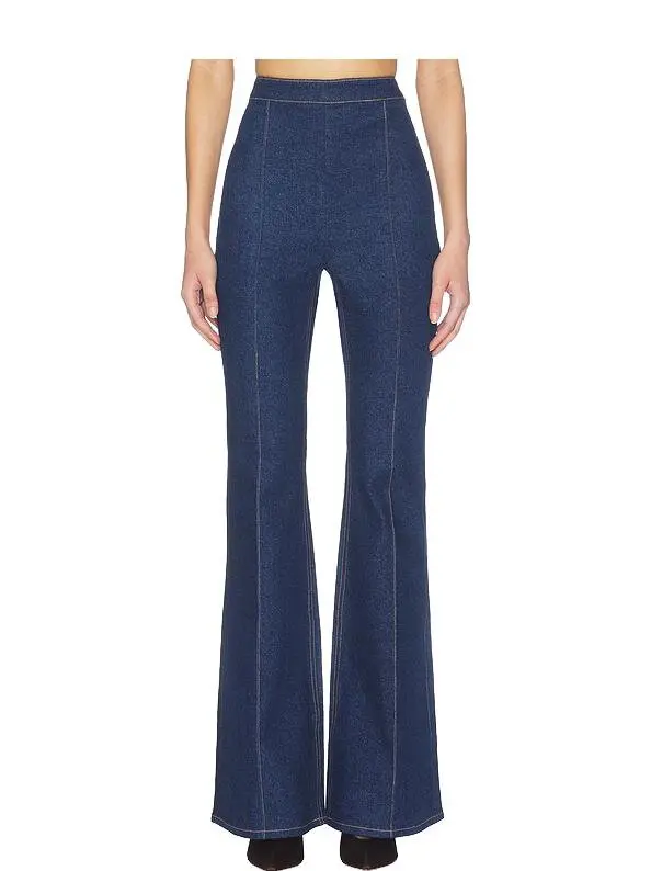 NADINE MERABI Charlotte Denim Trousers - Blue