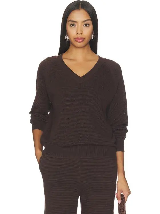 STITCHES & STRIPES Devoe V-neck Knit - Brown