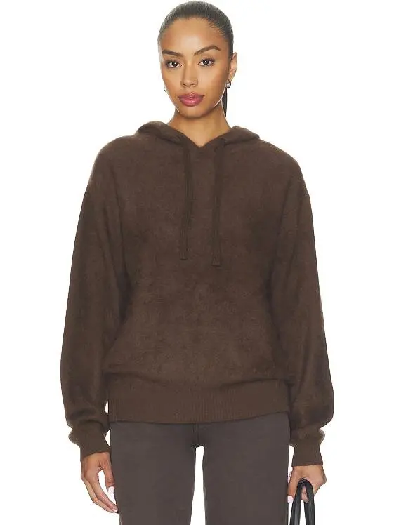 ALIGNE Illaria Brushed Wool Hoodie - Brown