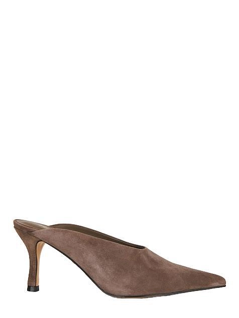 Raye Lara Suede Stiletto Mule - Grey
