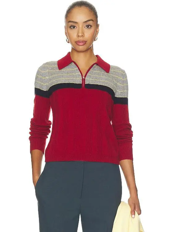 Guest In Residence Track Polo Sweater - Multi