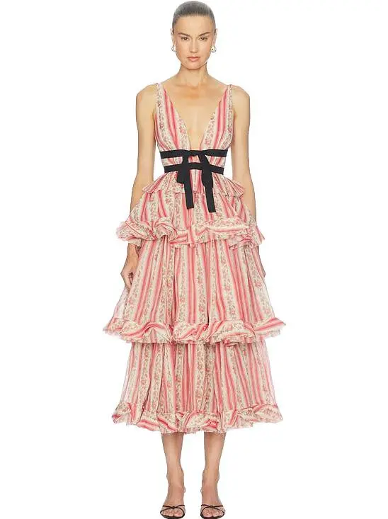 V. CHAPMAN X Kristopher Brock Valencia Dress - Red