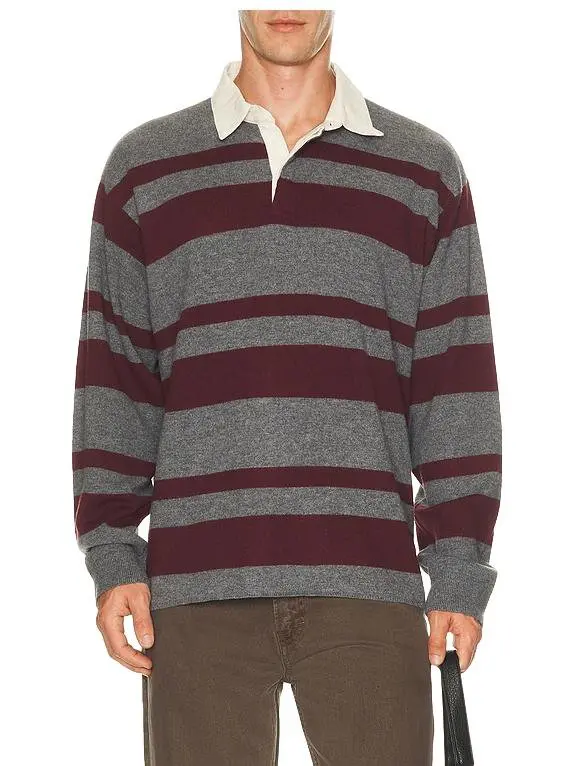 FRAME Rugby Striped Sweater - Grey