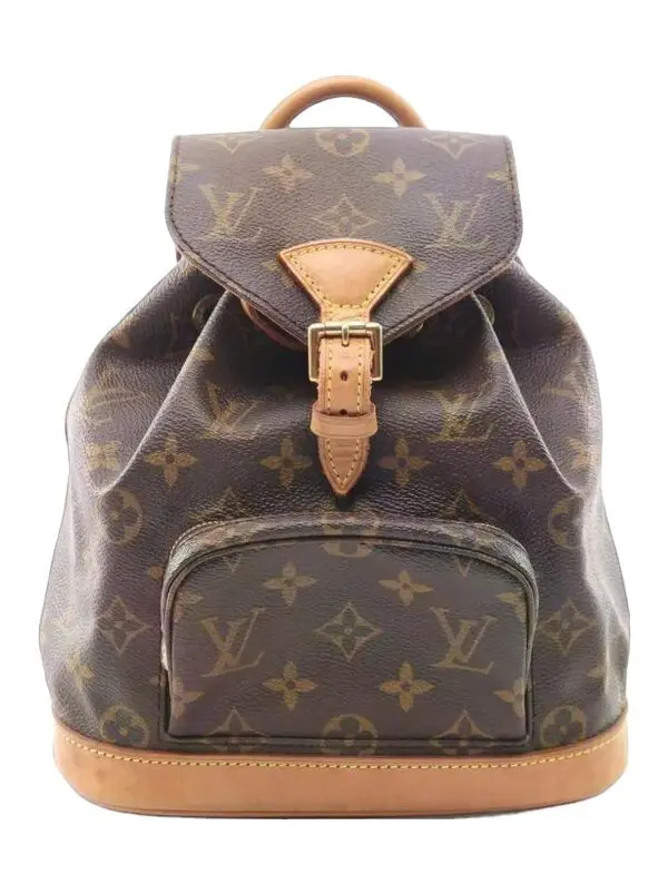 LOUIS VUITTON Monogram Montsouris Buckle Mini Backpack - Brown