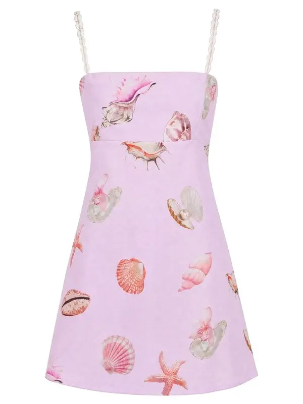 PALM COLLECTIVE Sea Dreamer Shell Print Dress - Pink