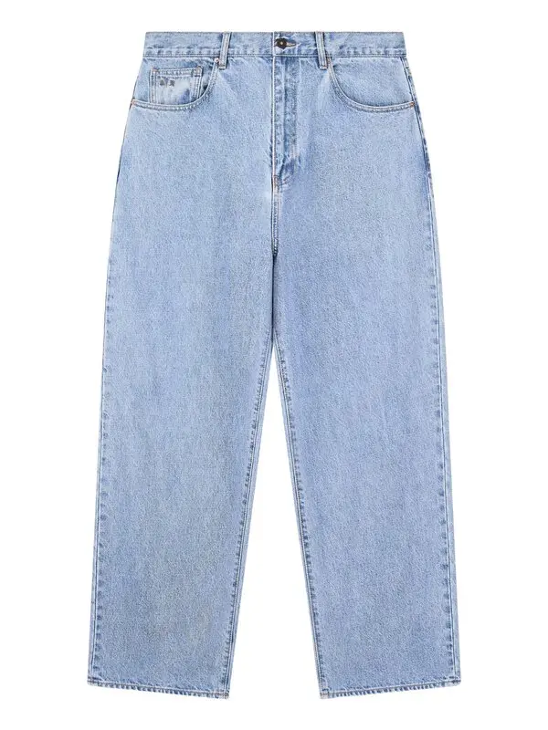 Armani Exchange Loose Fit5 Pockets Pant Washed Denim - Blue