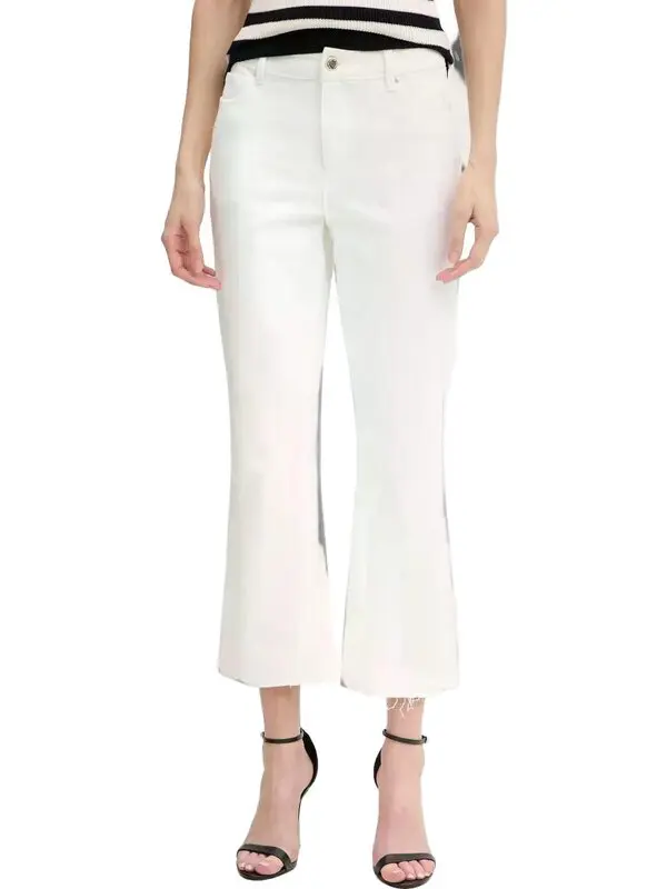 MORGAN Raw-cut Flared Jeans - White