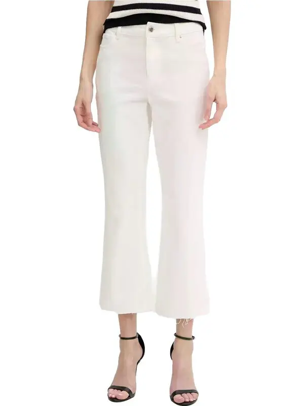 MORGAN Raw-cut Flared Jeans - White