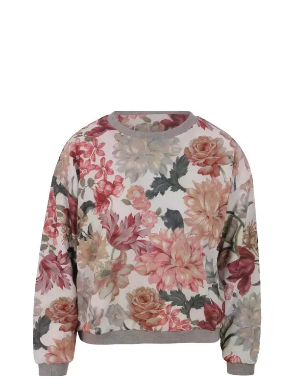 NOUMENO CONCEPT Floral-print Sweatshirt - Neutrals