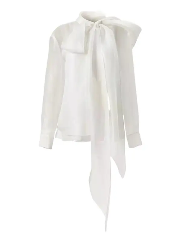 Carolina Herrera Organza Bow-detail Shirt - White