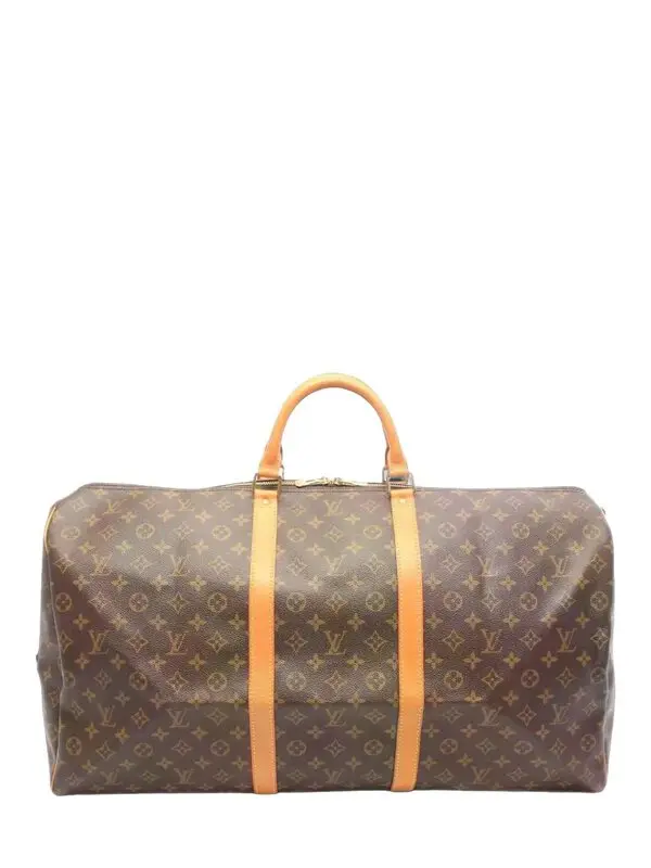 LOUIS VUITTON 1996 60 Keepall Monogram Boston Bag - Brown