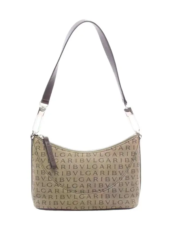 BVLGARI 2000s Logomania Shoulder Bag - Green