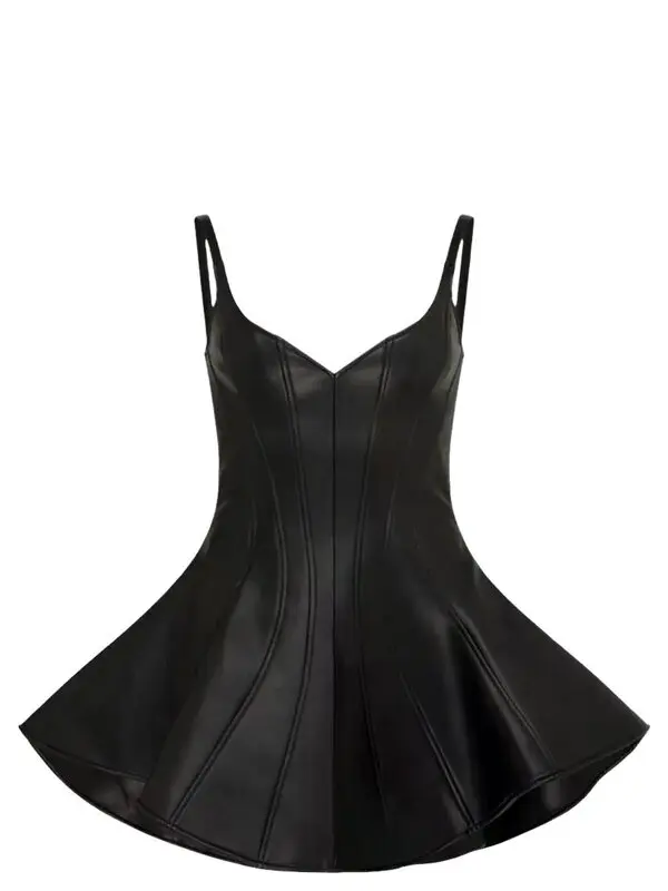 David Koma Corset-style Panelled Mini Dress - Black