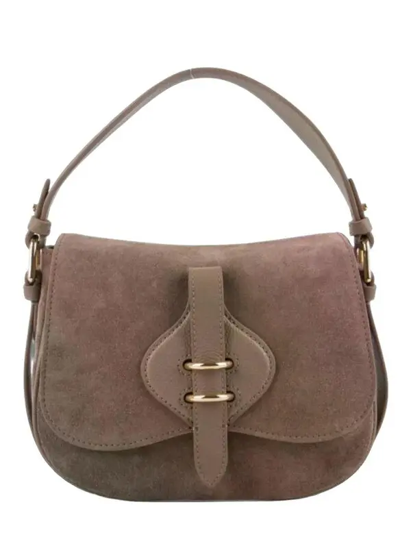 COCCINELLE Small Mavery Suede-panelled Shoulder Bag - Brown