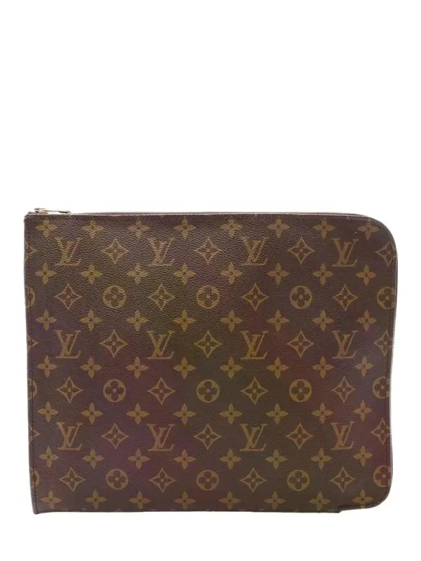 LOUIS VUITTON 1995 Posh Documan Monogram Briefcase - Brown