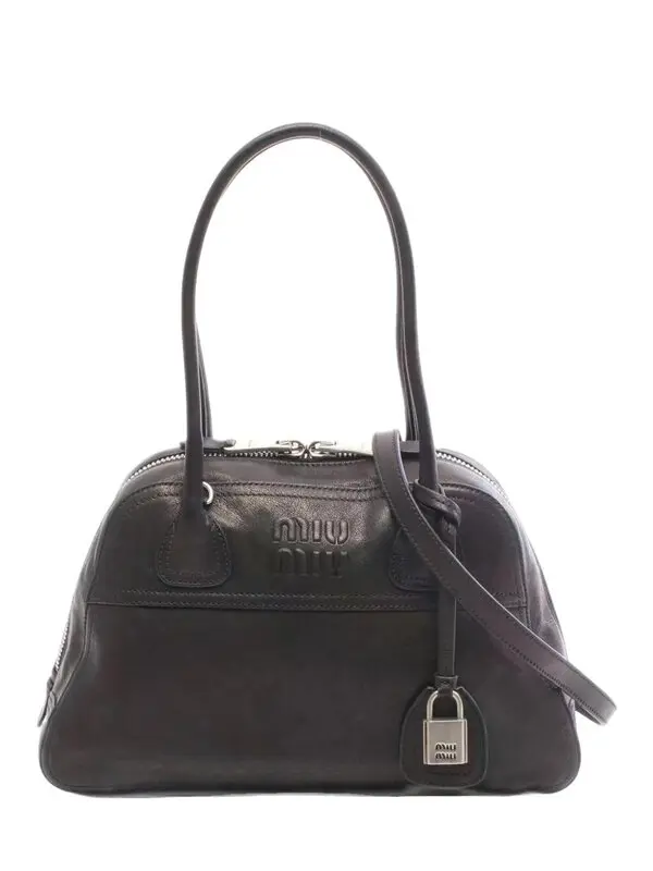 Miu Miu 2020s Vivant Padlock-detail Tote Bag - Black