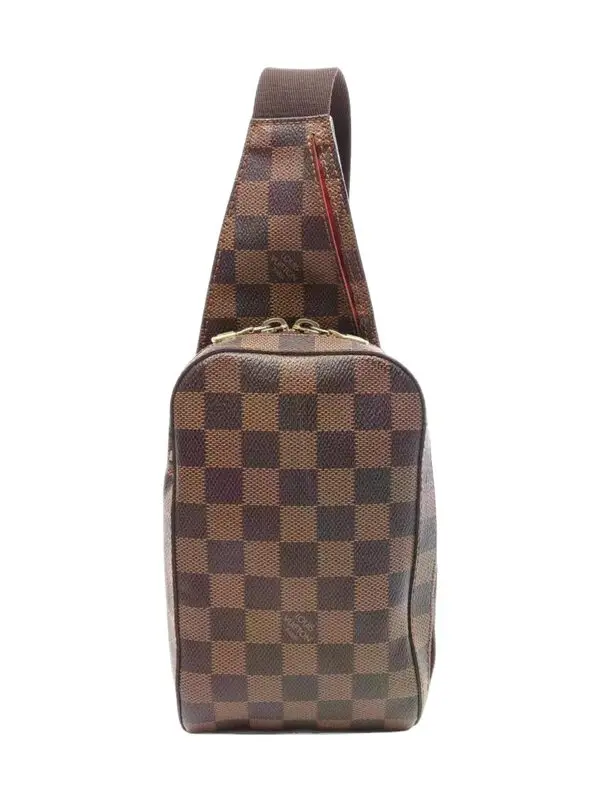 LOUIS VUITTON 2003 Geronimos Damier Ebene Slingback - Brown