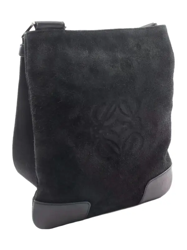 Loewe 2000s Anagram Shoulder Bag - Black