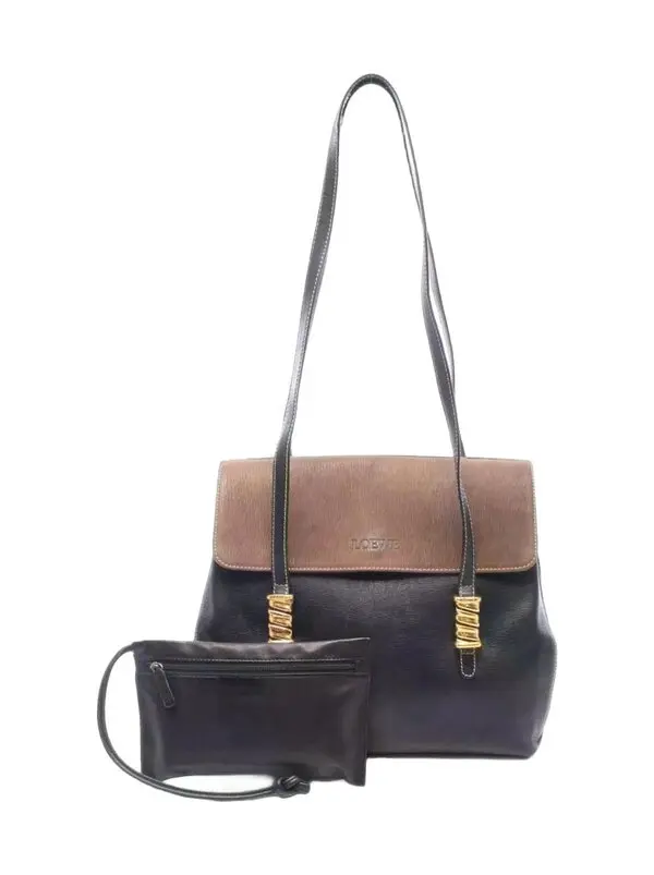 Loewe 2000s Two-tone Shoulder Bag - Black