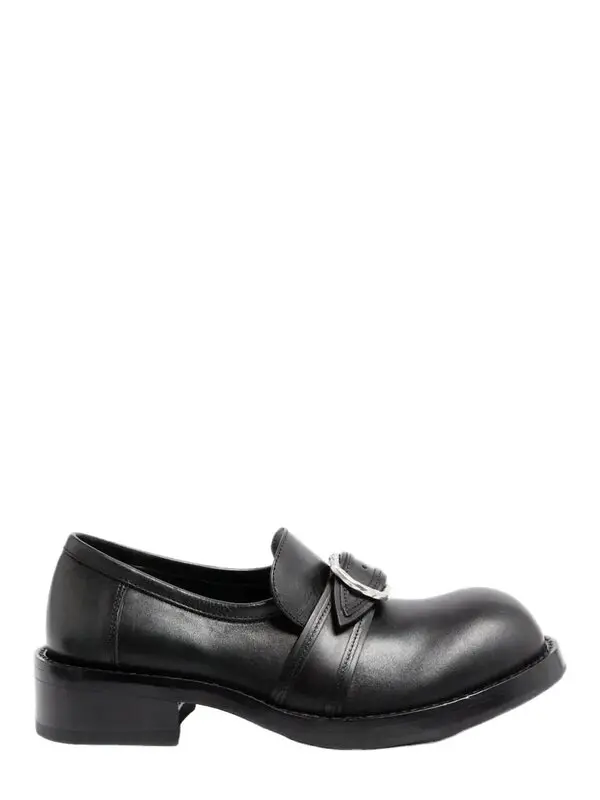 ANN DEMEULEMEESTER Buckle-fastening Leather Loafers - Black