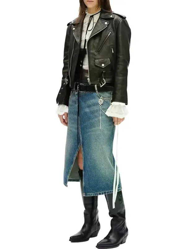 ANN DEMEULEMEESTER Pauline Midi Skirt - Blue