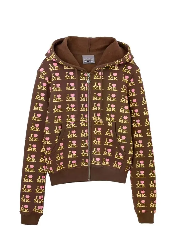 Ashley Williams Graphic-print Hoodie - Brown