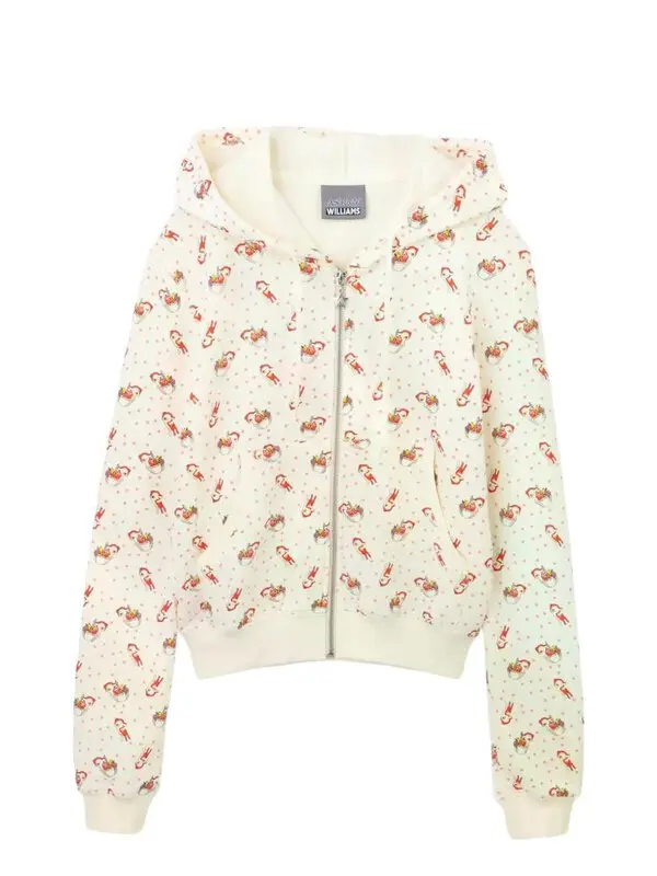 Ashley Williams Graphic-print Hoodie - Neutrals