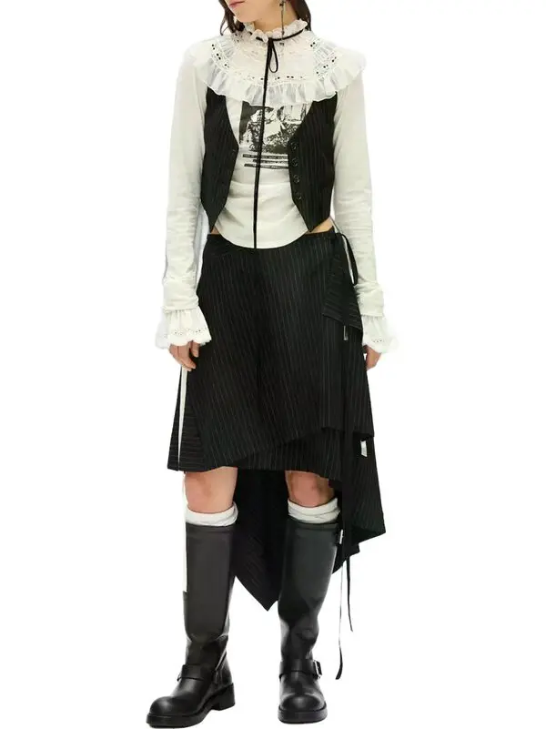 ANN DEMEULEMEESTER Button-front Waistcoat - Black