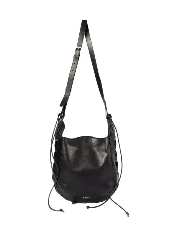 ANN DEMEULEMEESTER Medium Ravdna Lace-up Shoulder Bag - Black