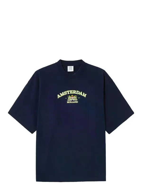 Vetements Graphic-print Oversized T-shirt - Blue