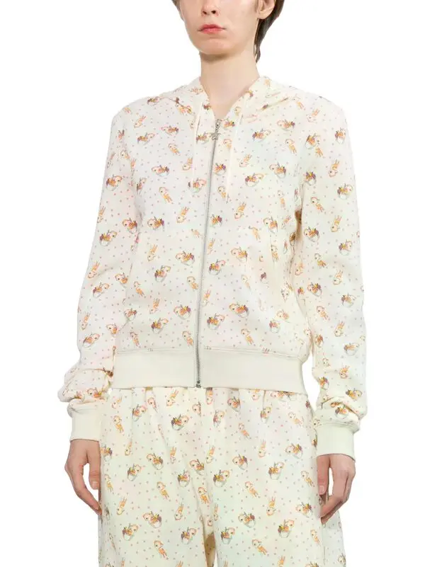 Ashley Williams Graphic-print Hoodie - Neutrals