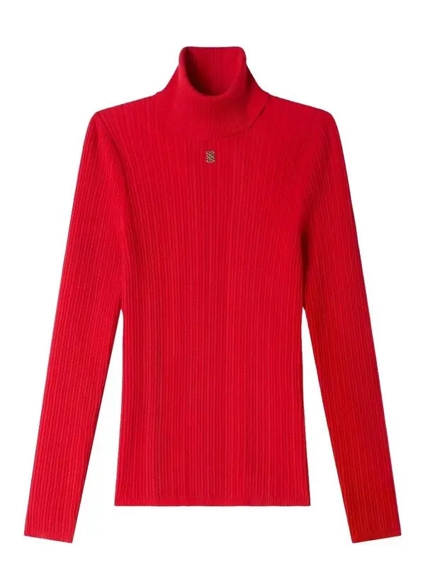 Sandro Logo-plaque Sweater - Red
