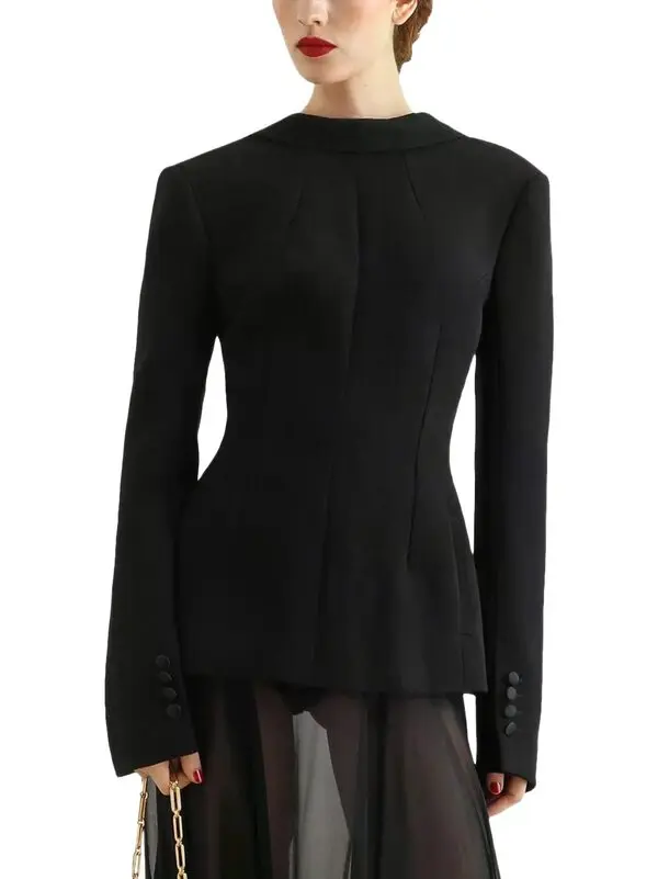 Dolce & Gabbana Double Wool Crêpe Jacket - Black