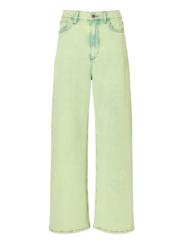 SANDERLAK Mid-rise Wide-leg Jeans - Green