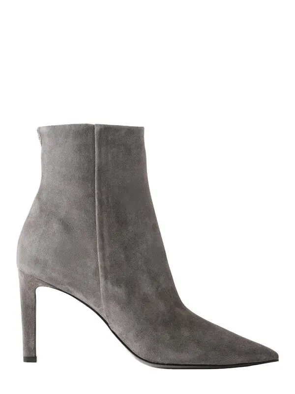 JIMMY CHOO Frankie 85 Suede Ankle Boots - Gray