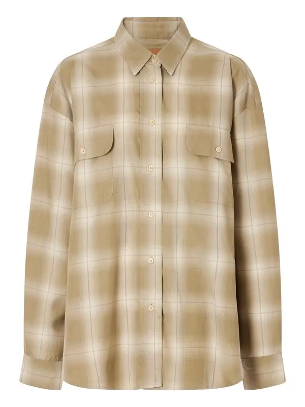 JAMIE HALLER The Big Checked Cotton-flannel Shirt - Multi