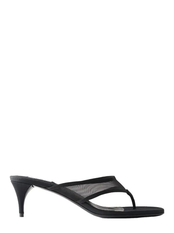 Alaïa Infra 55 Tulle Sandals - Black