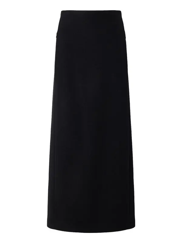 Alaïa Wool-felt Midi Skirt - Black