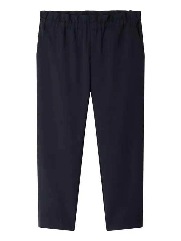 Bonpoint Wool-blend Straight-leg Trousers - Navy